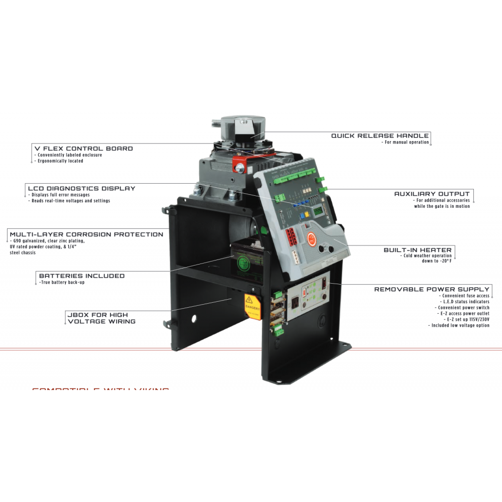 Viking F-1 Swing Gate Operator, Residential & Commercial - F-1